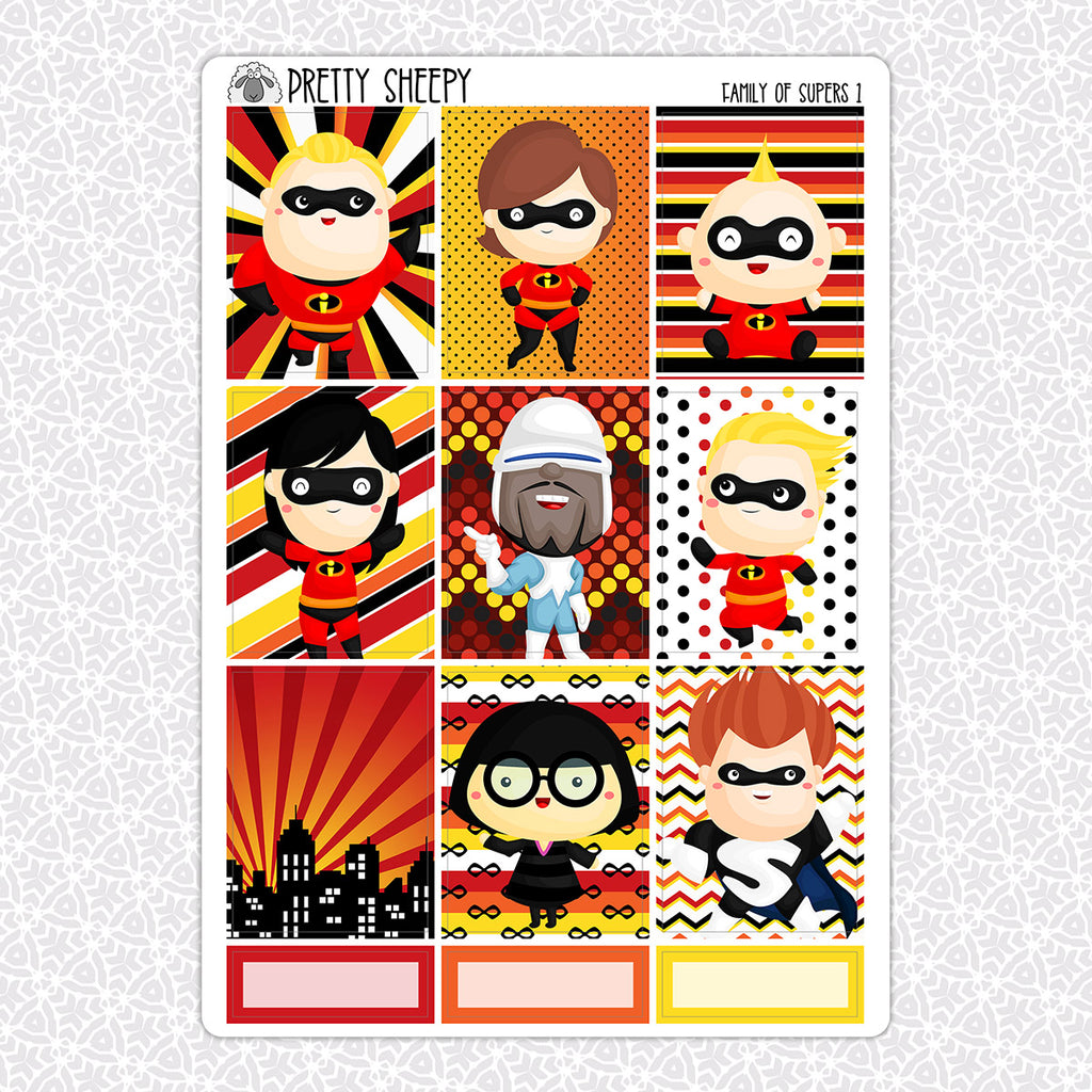 Family of Supers Weekly Planner Stickers Collection – Pretty Sheepy