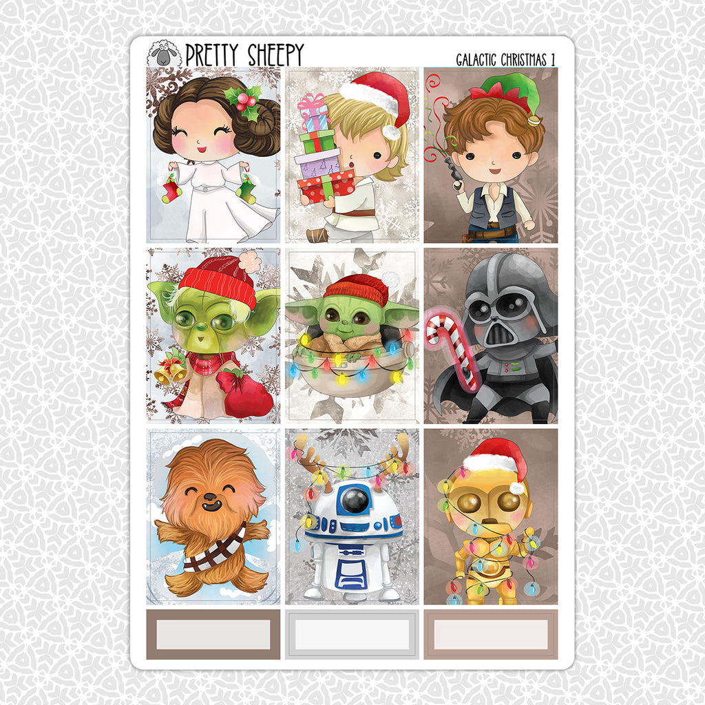 Galactic Christmas Weekly Planner Stickers Collection – Pretty Sheepy