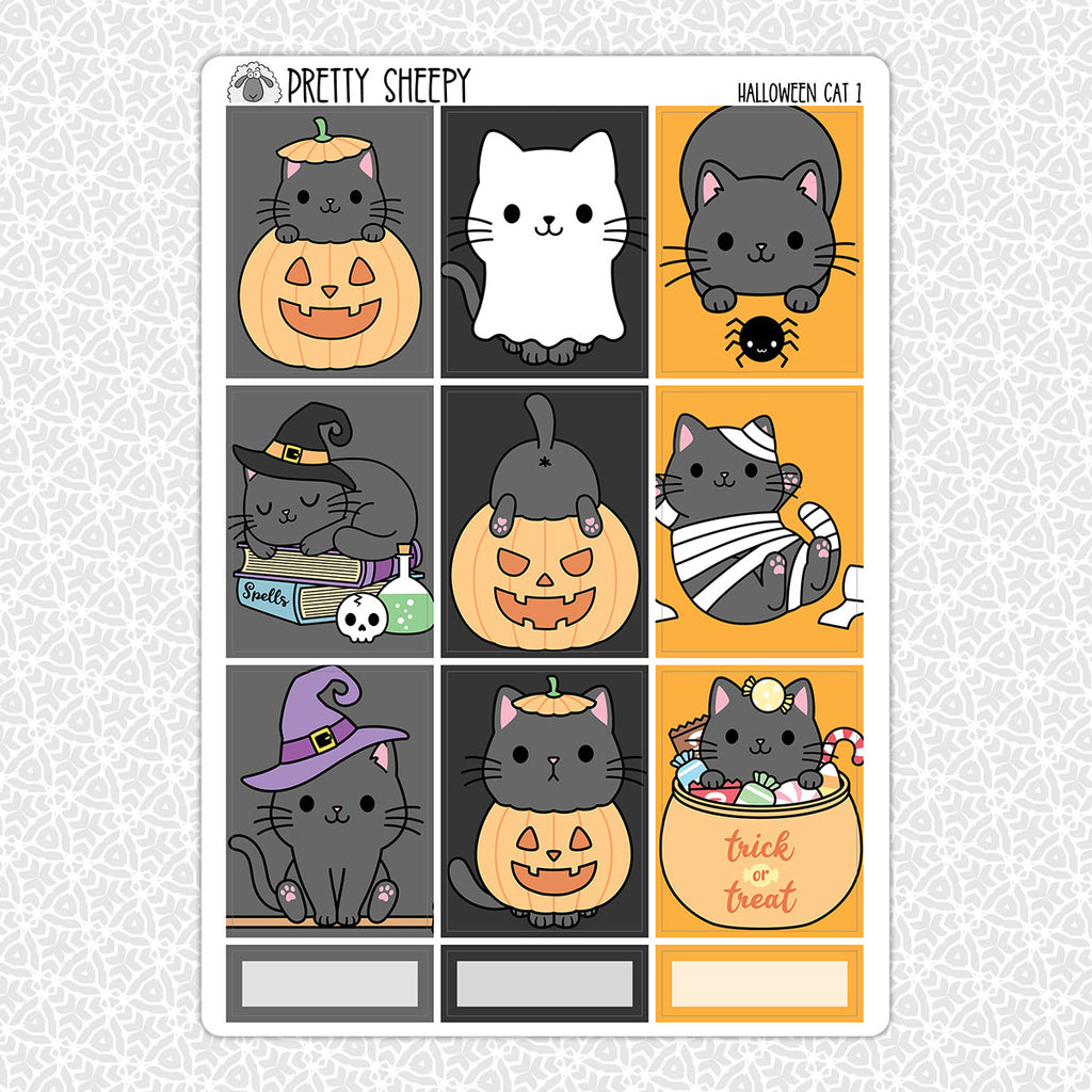 Halloween Cat Planner Stickers Collection – Pretty Sheepy