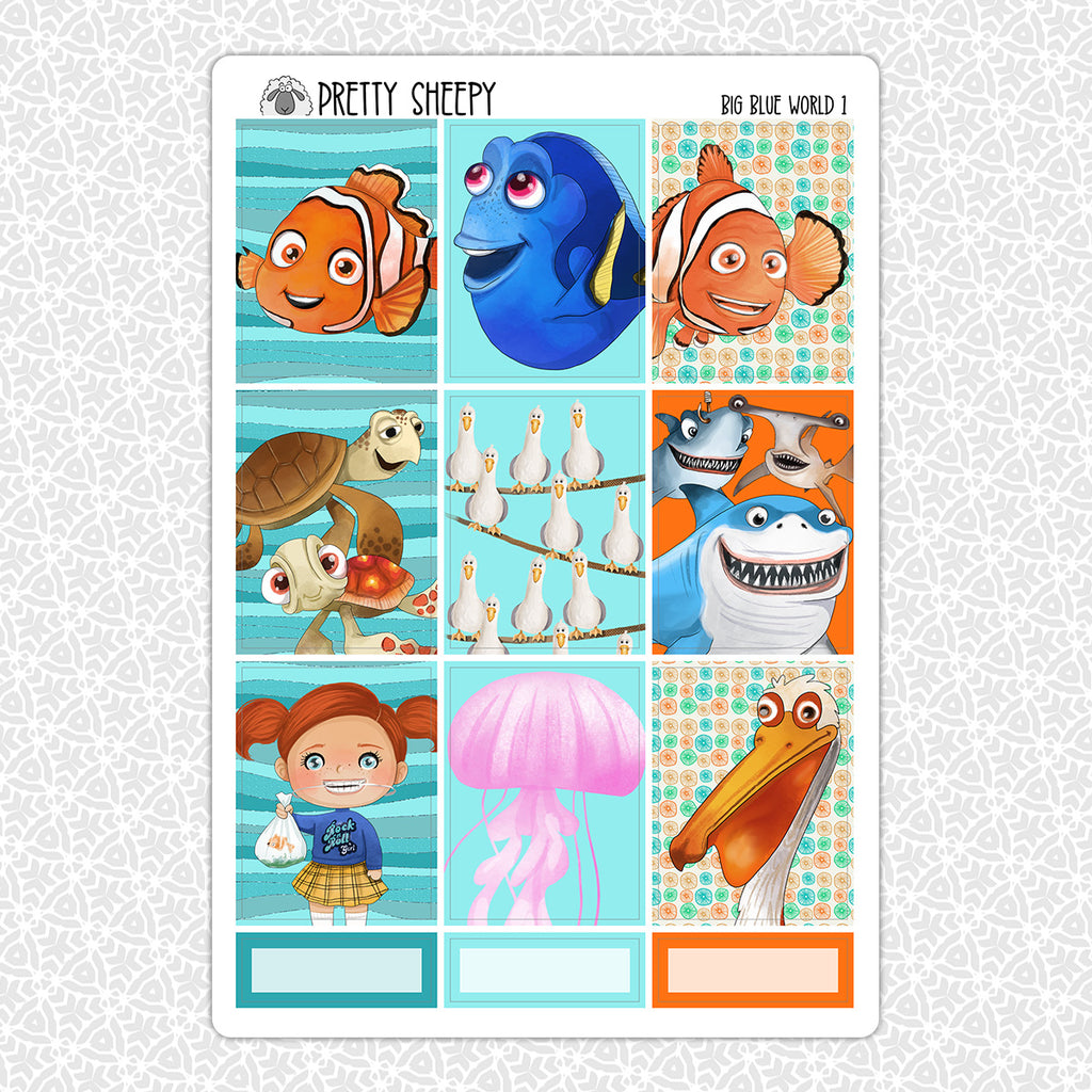 Big Blue World Planner Stickers Collection – Pretty Sheepy