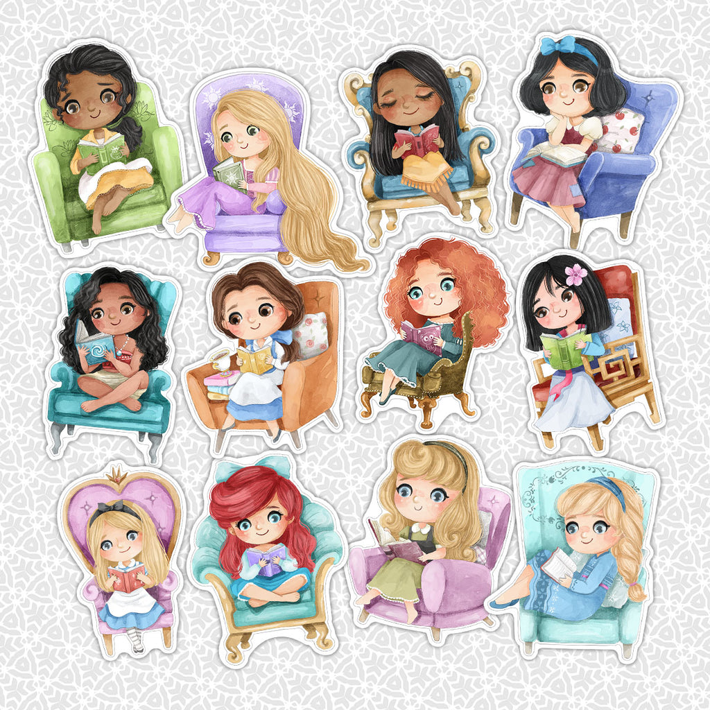 Bookworm Tiana Easy Peel Premium Vinyl Die Cut Sticker – Pretty Sheepy