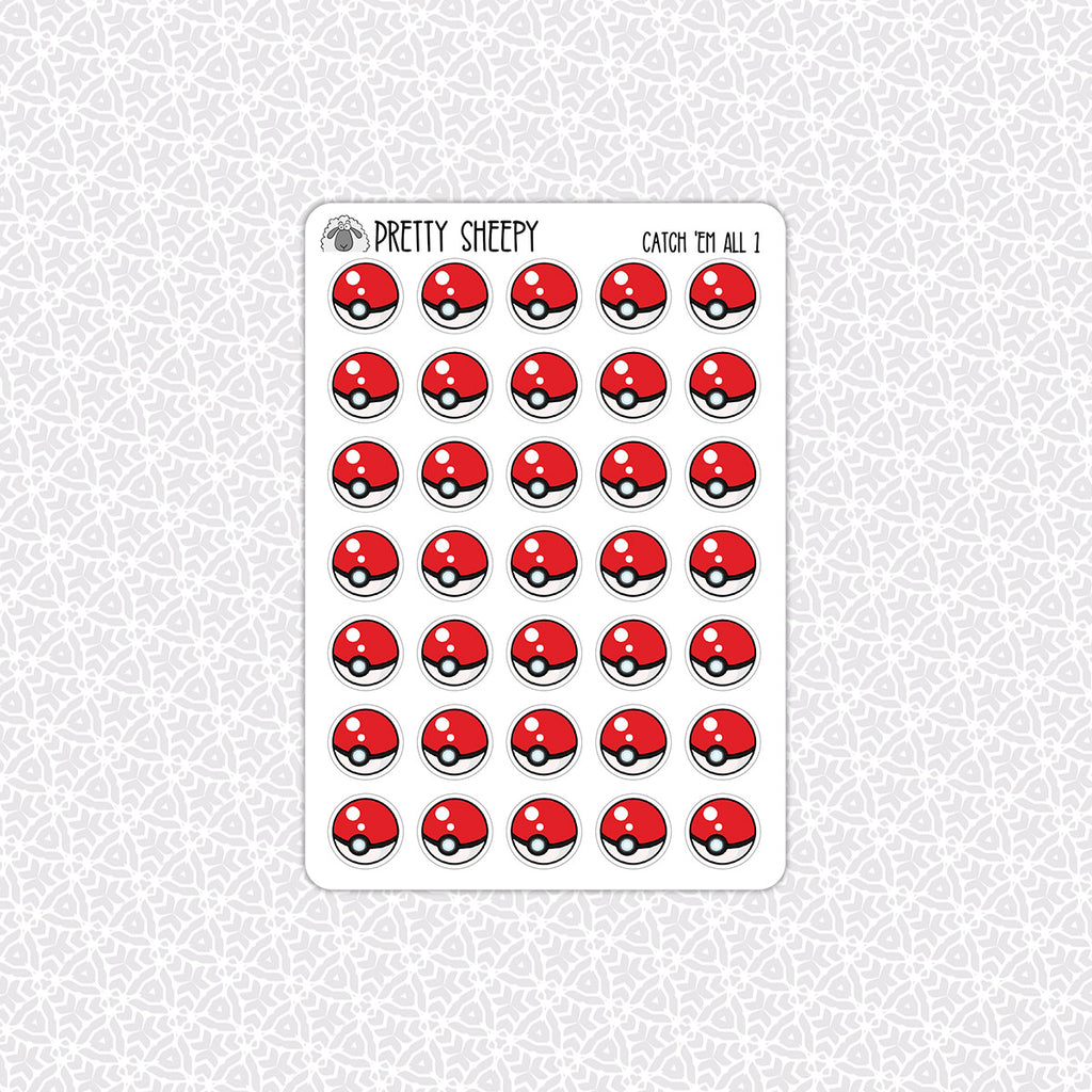 Catch 'em All 1 Rainbow Doodles Stickers – Pretty Sheepy