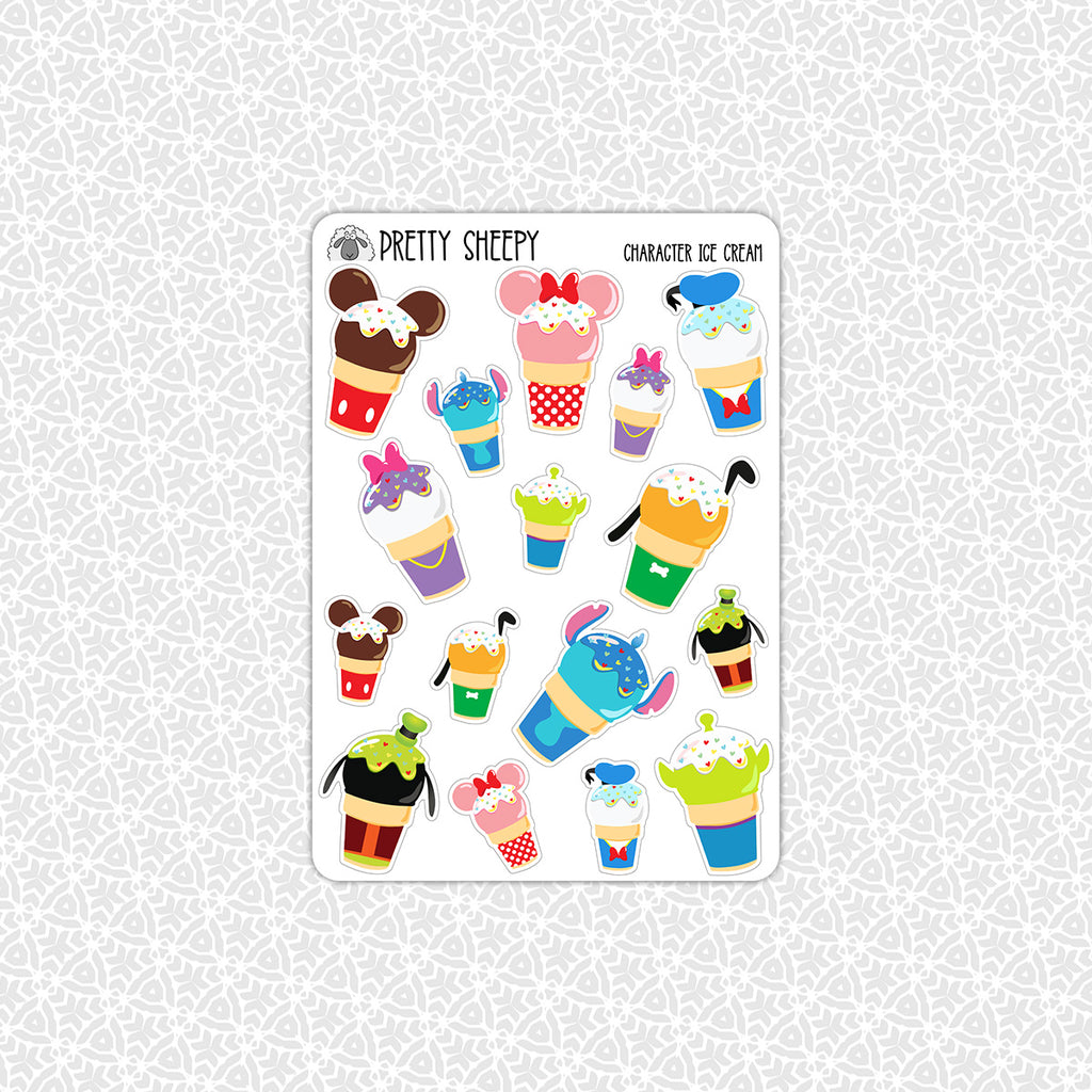 Character Ice Cream Stickers – Pretty Sheepy