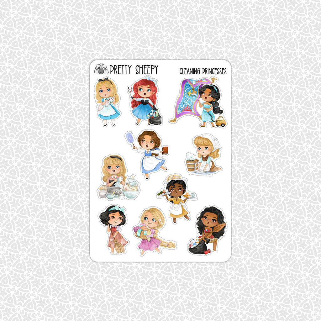Cleaning Princesses Stickers – Pretty Sheepy