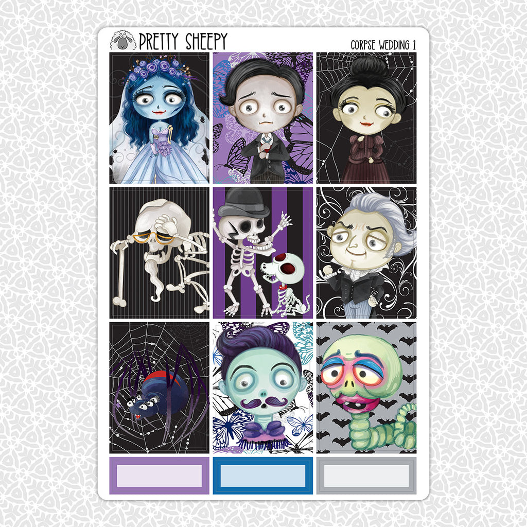 Corpse Wedding Weekly Planner Stickers Collection – Pretty Sheepy