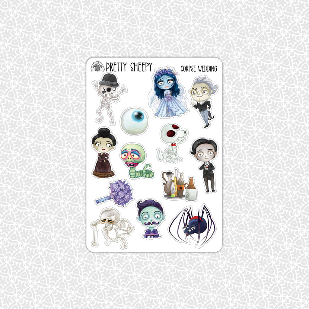 Corpse Wedding Stickers – Pretty Sheepy