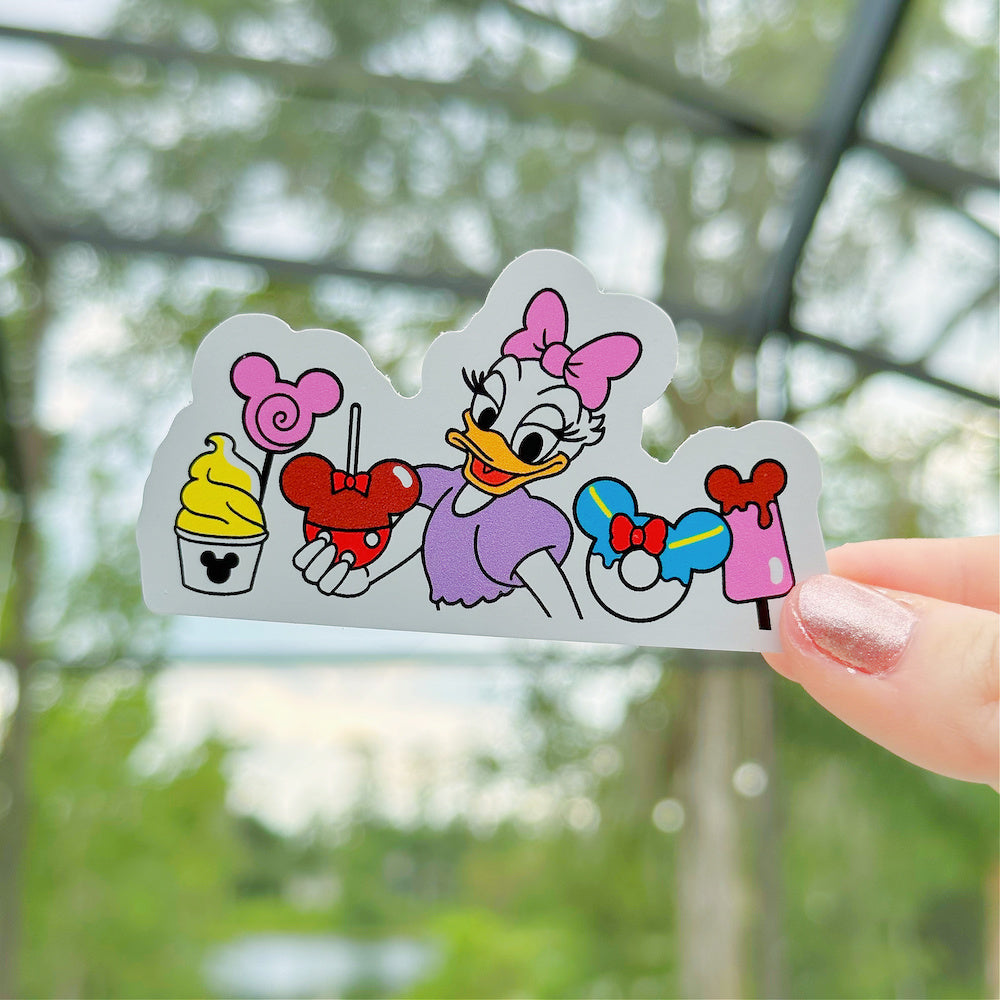 Miss Duck Snacks Easy Peel Premium Vinyl Die Cut Sticker – Pretty Sheepy