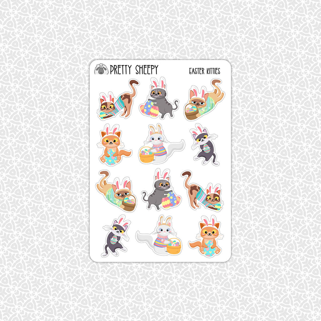 Easter Kitties Stickers – Pretty Sheepy