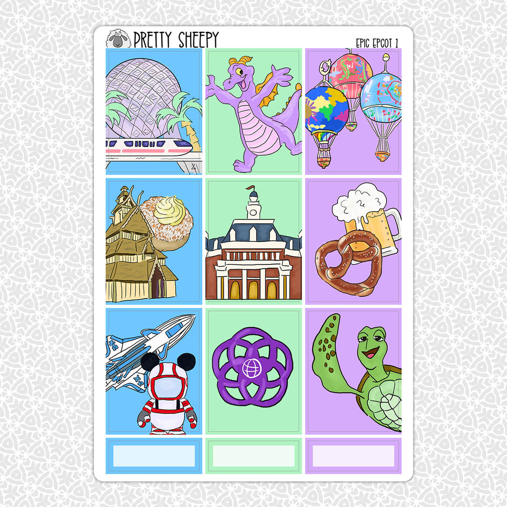 Epic Epcot Weekly Planner Stickers Collection – Pretty Sheepy
