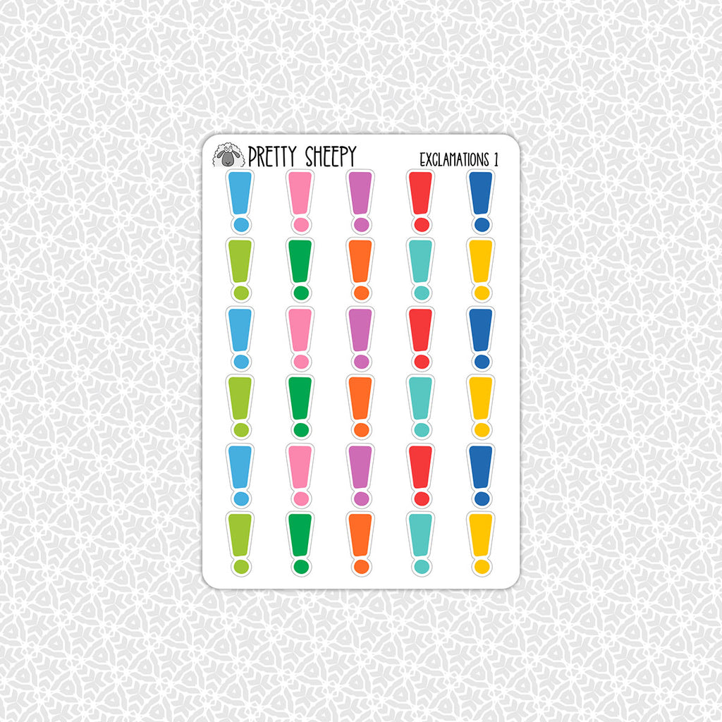 Exclamation Mark Stickers – Pretty Sheepy