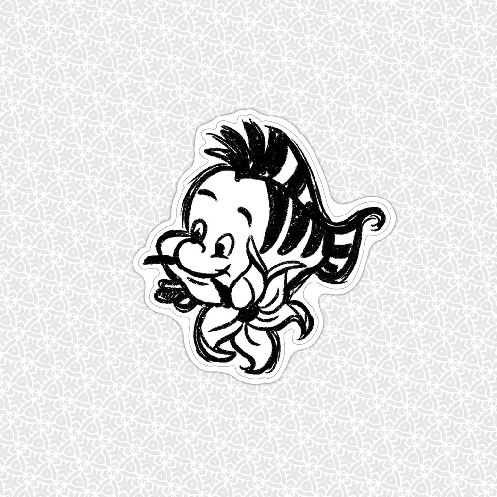 Flounder Tattoo Easy Peel Premium Vinyl Die Cut Sticker – Pretty Sheepy