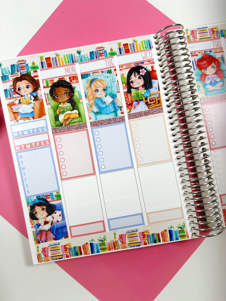 Bookworm Princesses Weekly Planner Stickers Collection – Pretty Sheepy