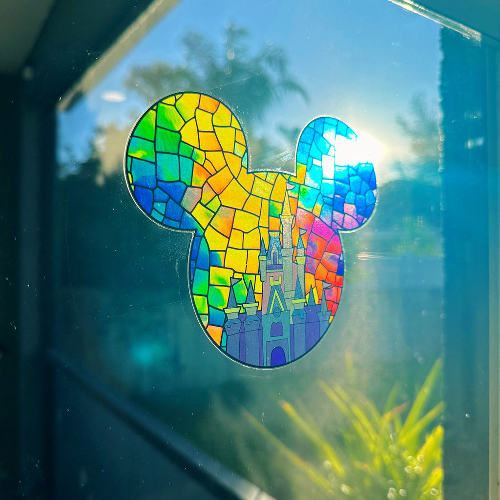 Stained Glass Mouse with Castle Static Cling – Pretty Sheepy