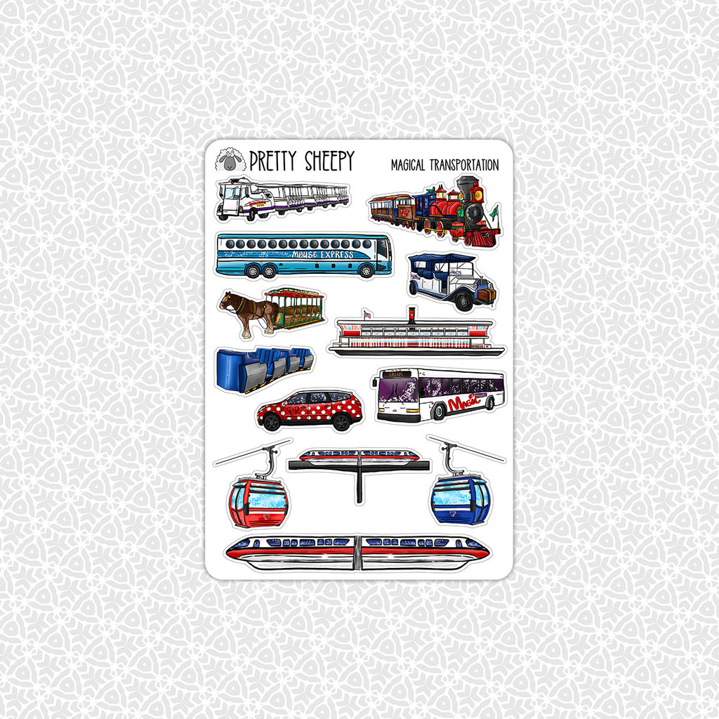Magical Transportation Stickers – Pretty Sheepy