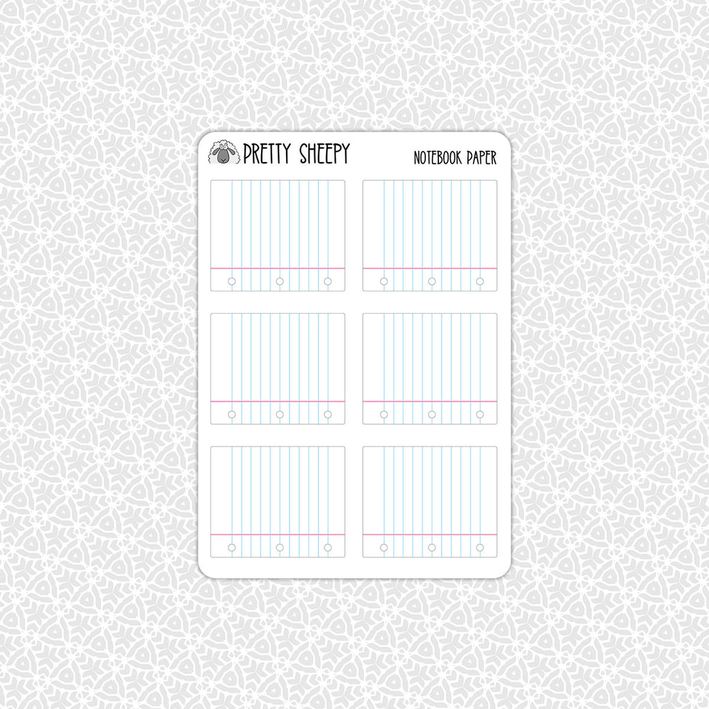 Notebook Paper Stickers – Pretty Sheepy