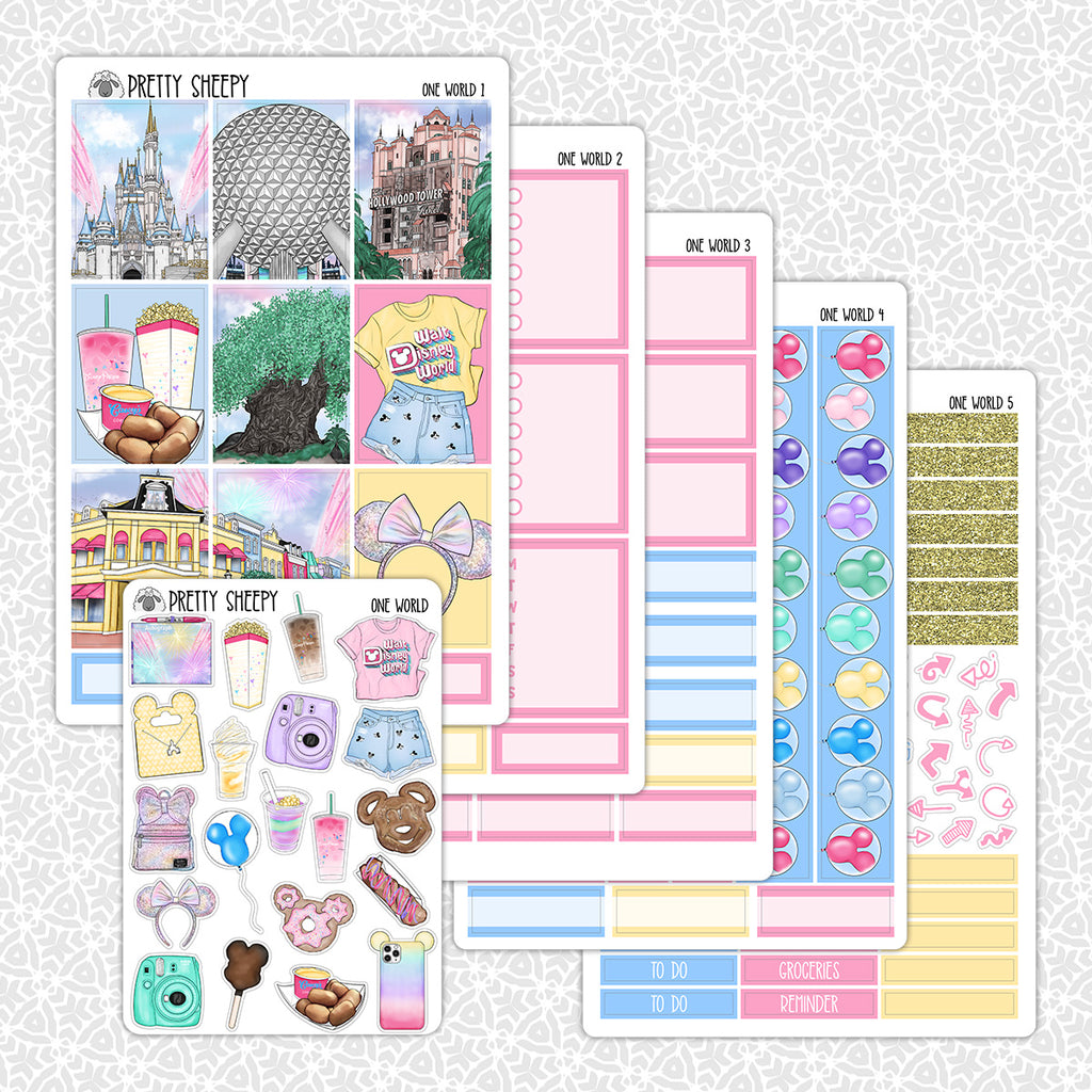 One World Weekly Planner Stickers Collection – Pretty Sheepy