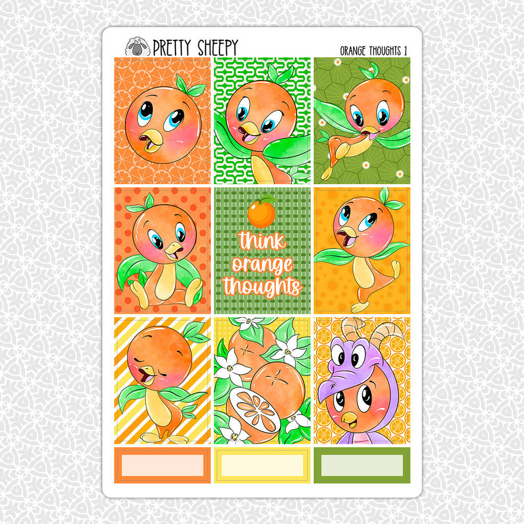 Orange Thoughts Weekly Planner Stickers Collection – Pretty Sheepy