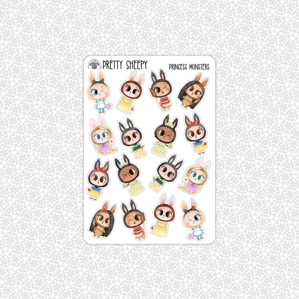 Monster Princesses Stickers – Pretty Sheepy