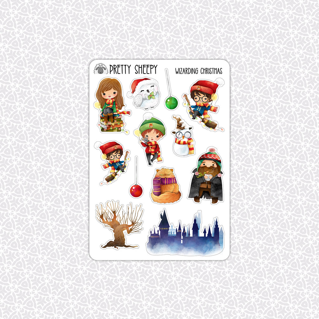 Wizarding Christmas Stickers – Pretty Sheepy
