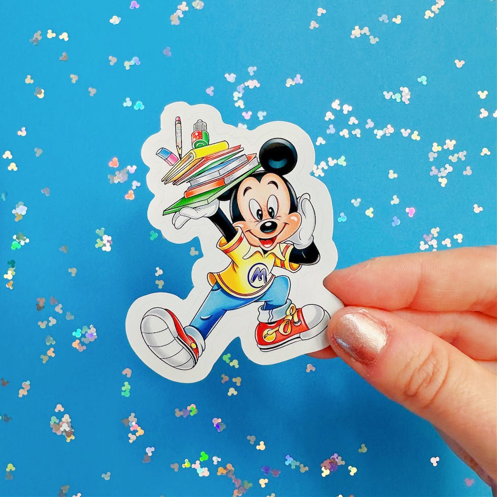 Back to School Mouse Easy Peel Premium Vinyl Die Cut Sticker – Pretty ...