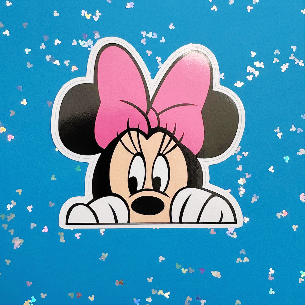 Peeking Miss Mouse Easy Peel Premium Vinyl Die Cut Sticker – Pretty Sheepy